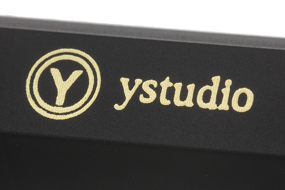 YSTUDIO Resin Fountain Pen (Faceted) - Black w Gold Matte Section, C/C, Fine Schmidt Iridium ...